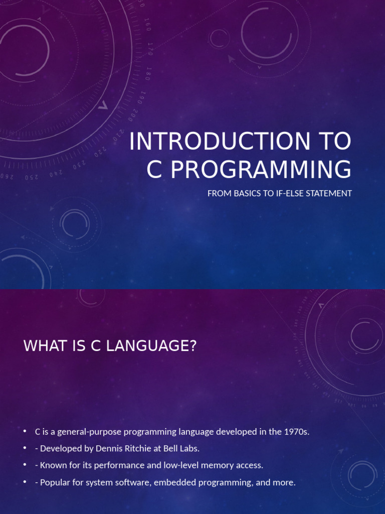 C Programming Basics To If Else | PDF C Programming Basics To If Else | PDF