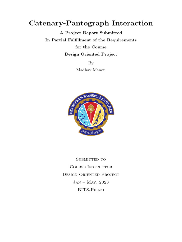 Catenary Pantograph Interaction | PDF