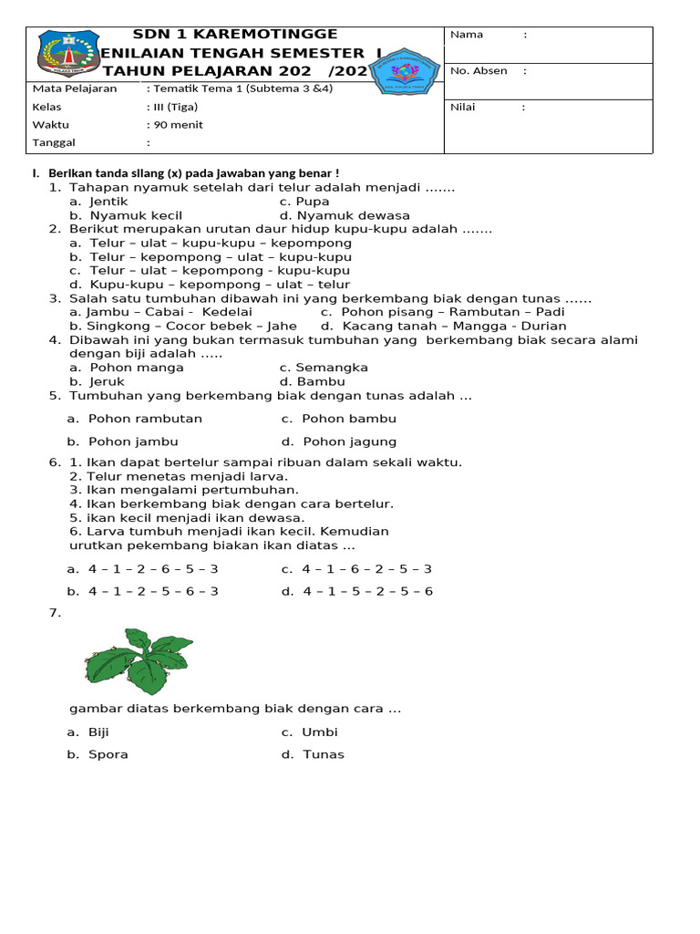 PTS TEMA 1 (Sub Tema 3&4) FINAL | PDF