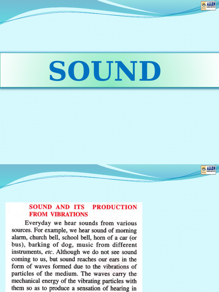 CH 1a Sound Theory | PDF