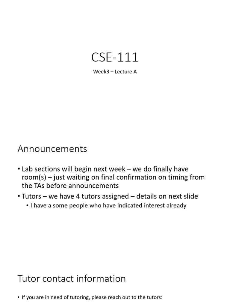 CSE-111-Week3-LectureA-SLIDES | PDF