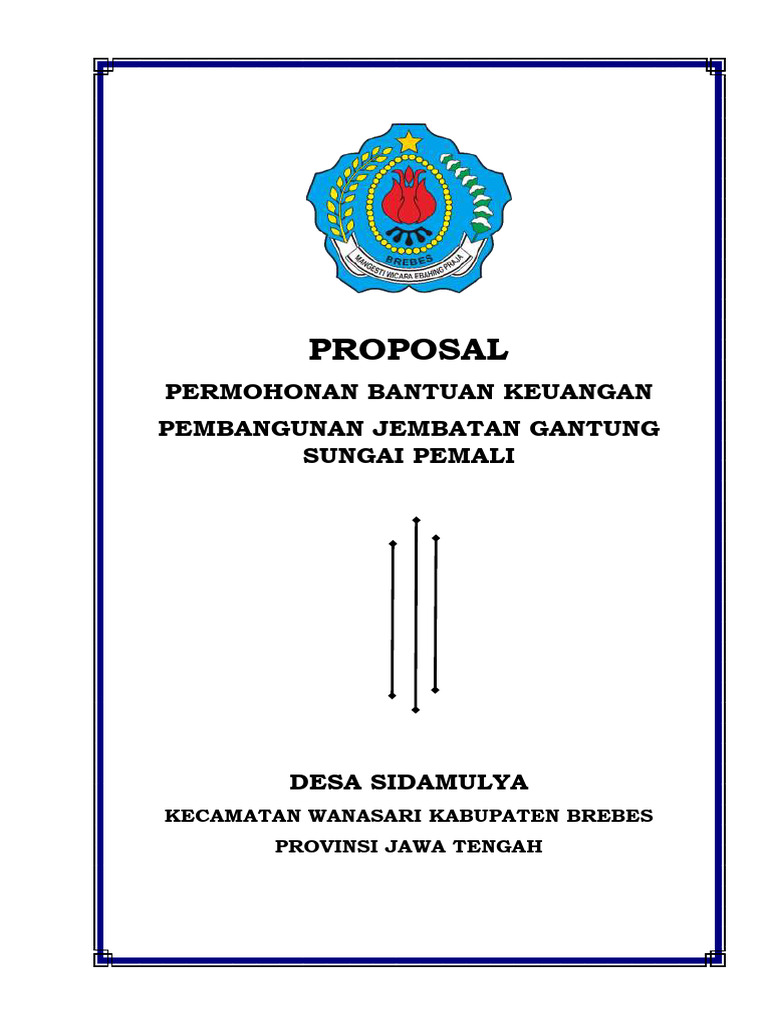 Proposal Jembatan Gantung Sungai Pemali | PDF