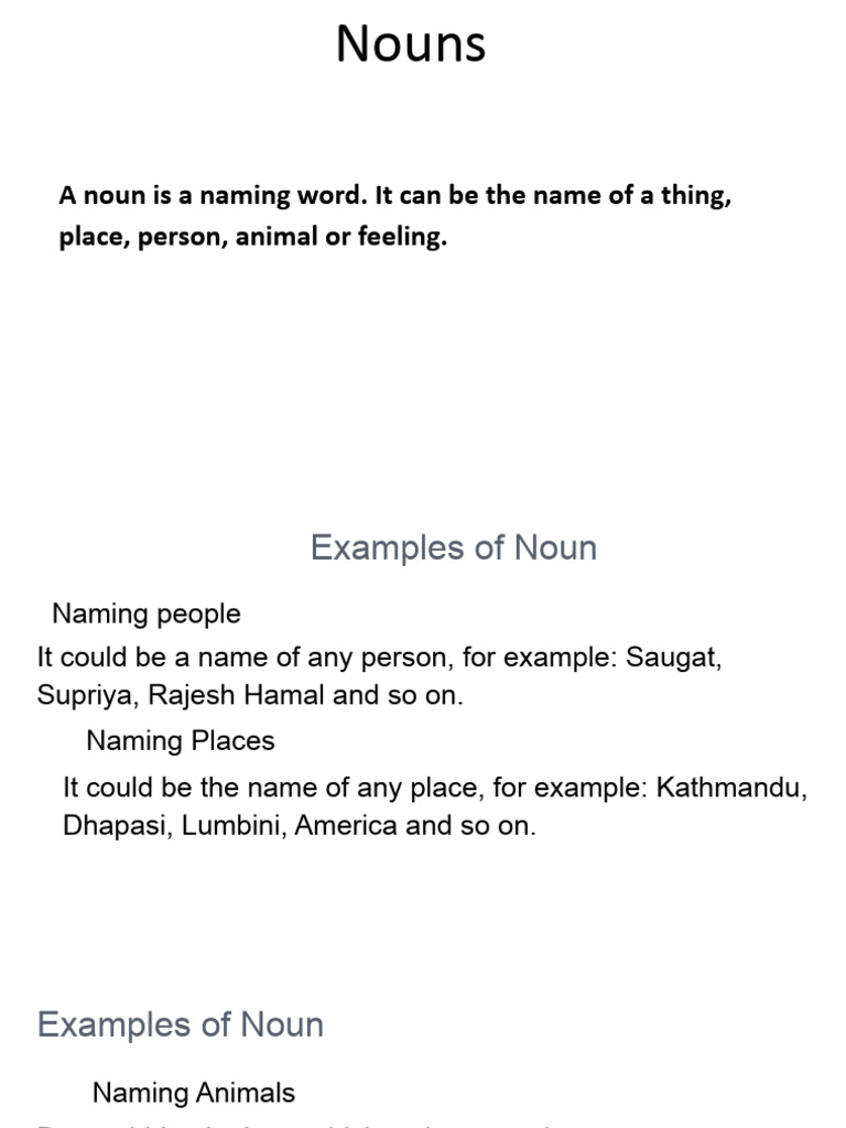Noun and Its Kinds - Google Slides | PDF