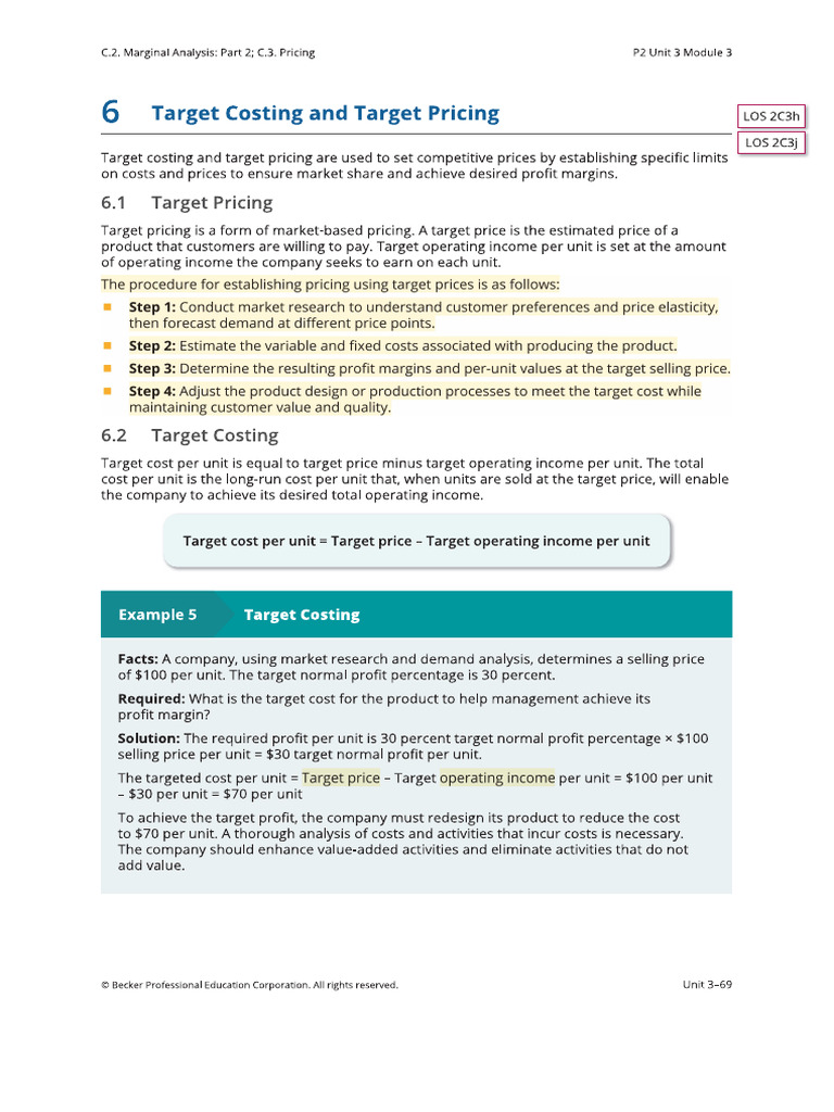 Target costing | PDF