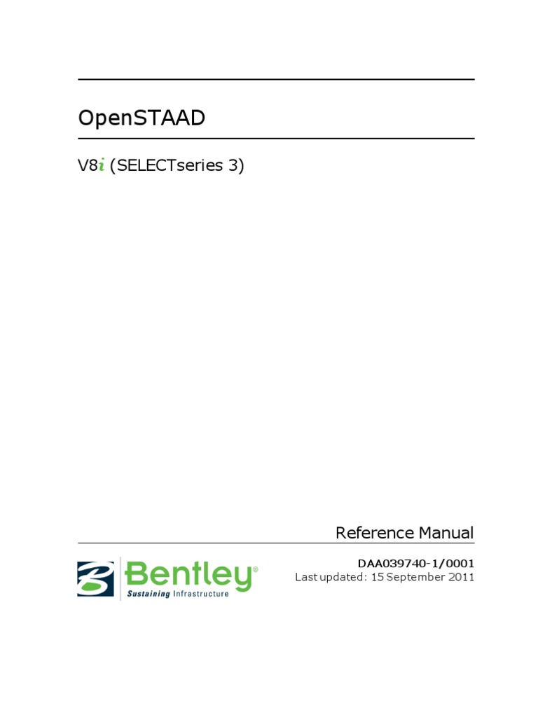 OpenSTAAD Reference V8i | Download Free PDF | Visual Basic For Applications | Microsoft Excel