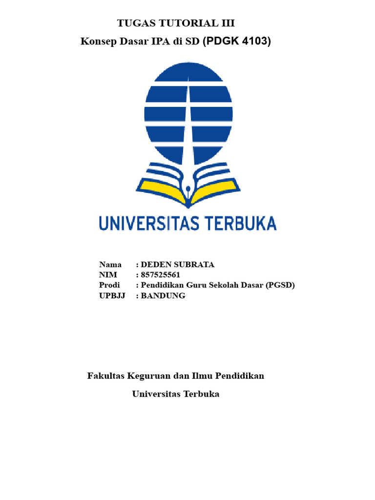 Tugas Tutorial Iii Konsep Dasar Ipa | PDF