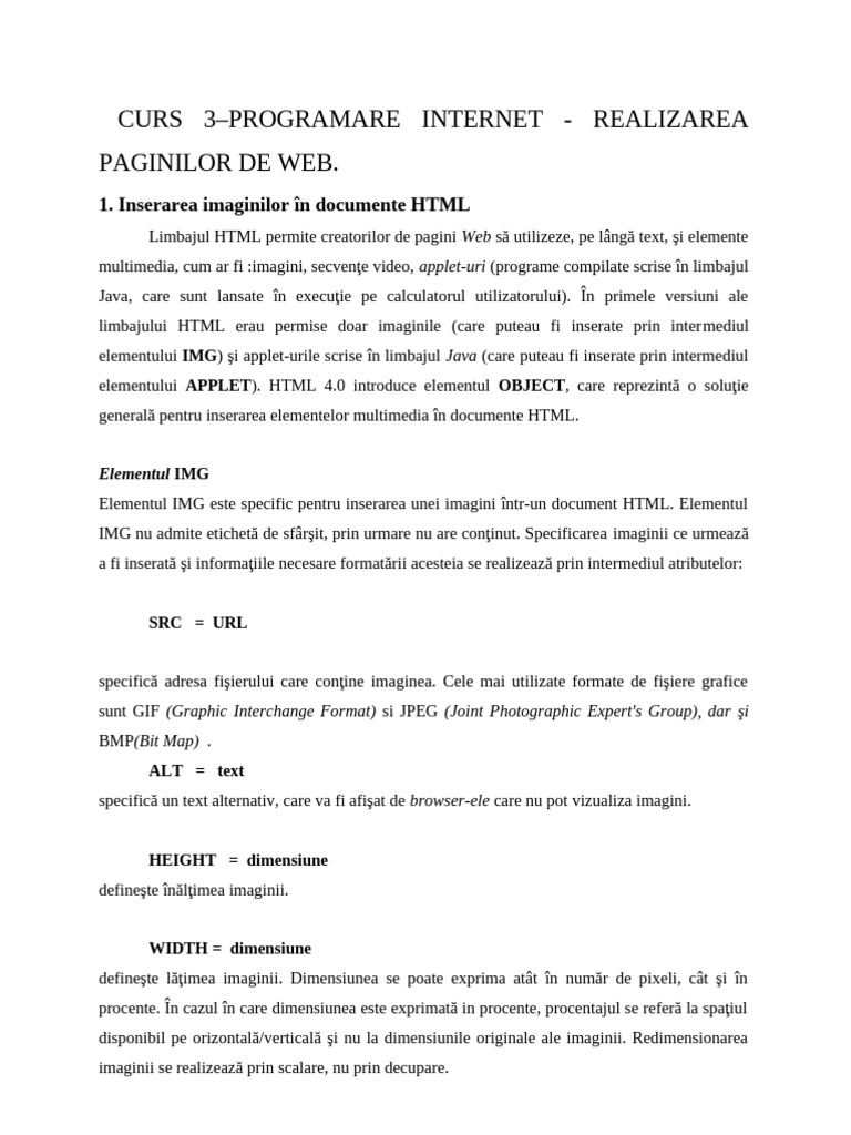 Curs 3-Programare Internet | PDF