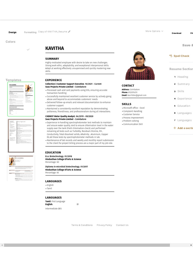 Finalize Resume - Resume Now | PDF