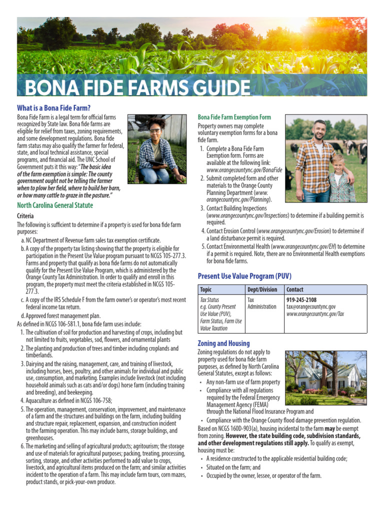 Orange County Bona Fide Farm Guide | PDF