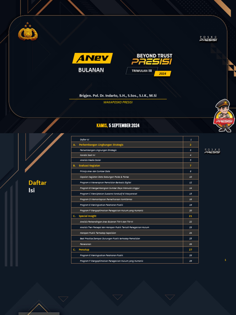 Share Jajaran - Paparan Anev Bulanan BT Presisi TW-III 5 Sep 2 | PDF