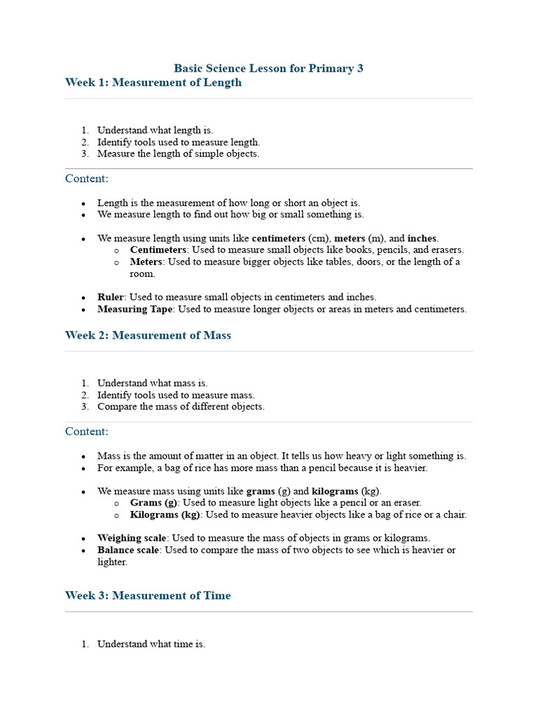 Basic Science Primary 3 1st Term | PDF | Root | Career & Growth