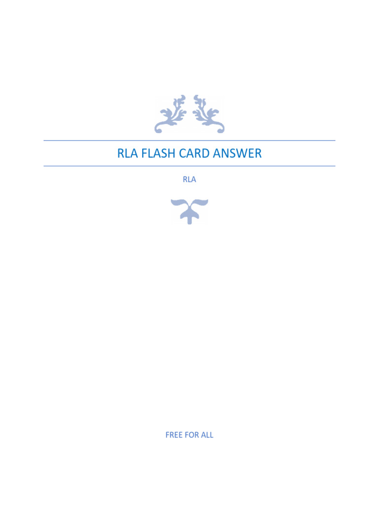 Rla Answer Pdf