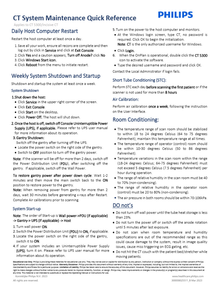 CT 5300 System Maintenance Guide | PDF | Ct Scan | Computing