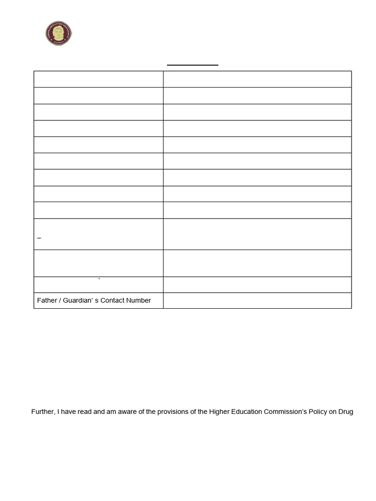 Health Drug Survey Form | PDF