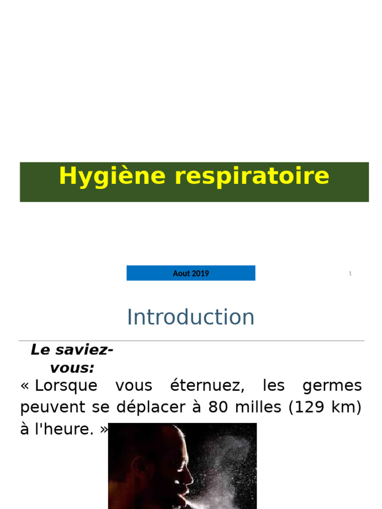Module 3 Hygiène Respiratoire 3 | PDF