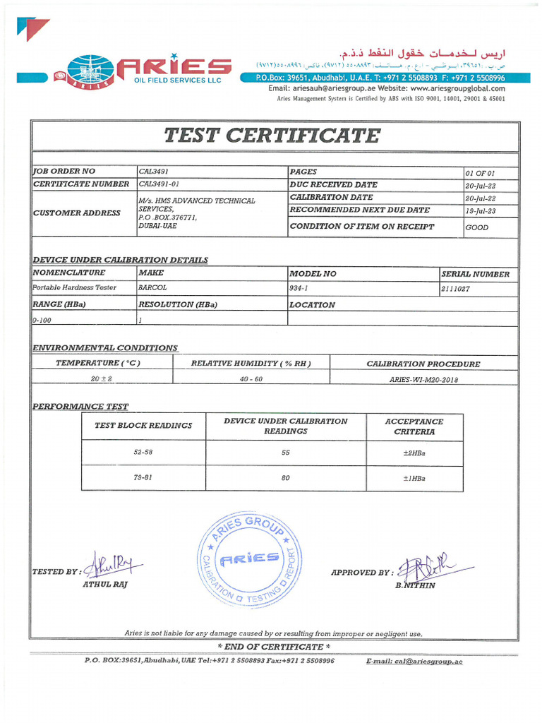 Barcol-Hardness Tester | PDF