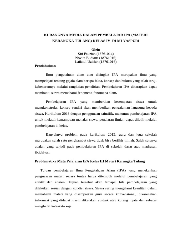 Problematika Ipa Kelompok | PDF
