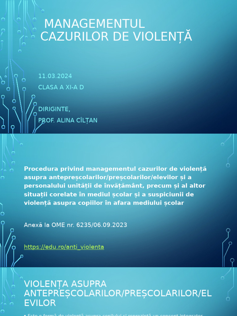 Prezentare Anti Violenta 11.03.2024 | PDF
