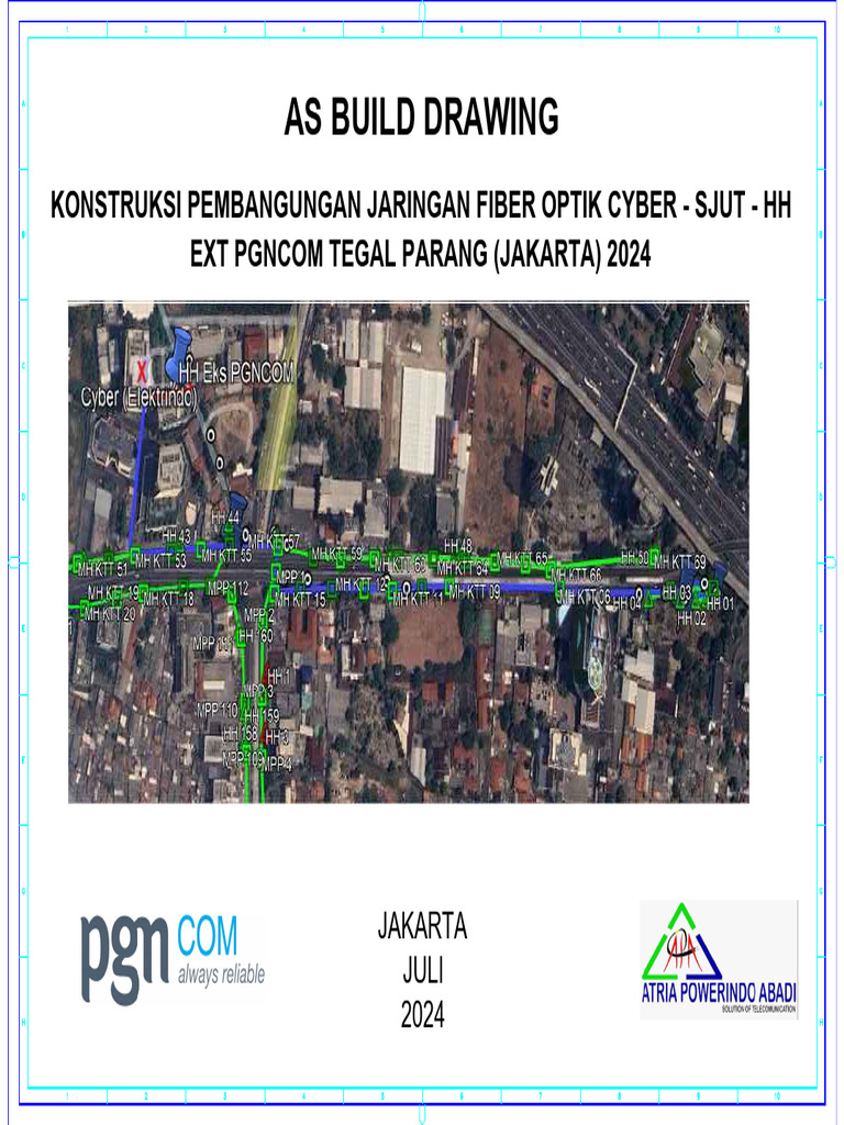 As Build Drawing Konstruksi Pembangungan Jaringan Fiber Optik Cyber ...