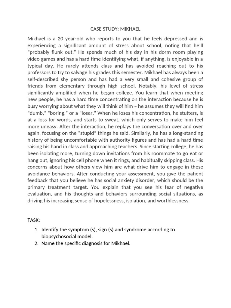 CASE STUDY EXERCISE 1 | PDF