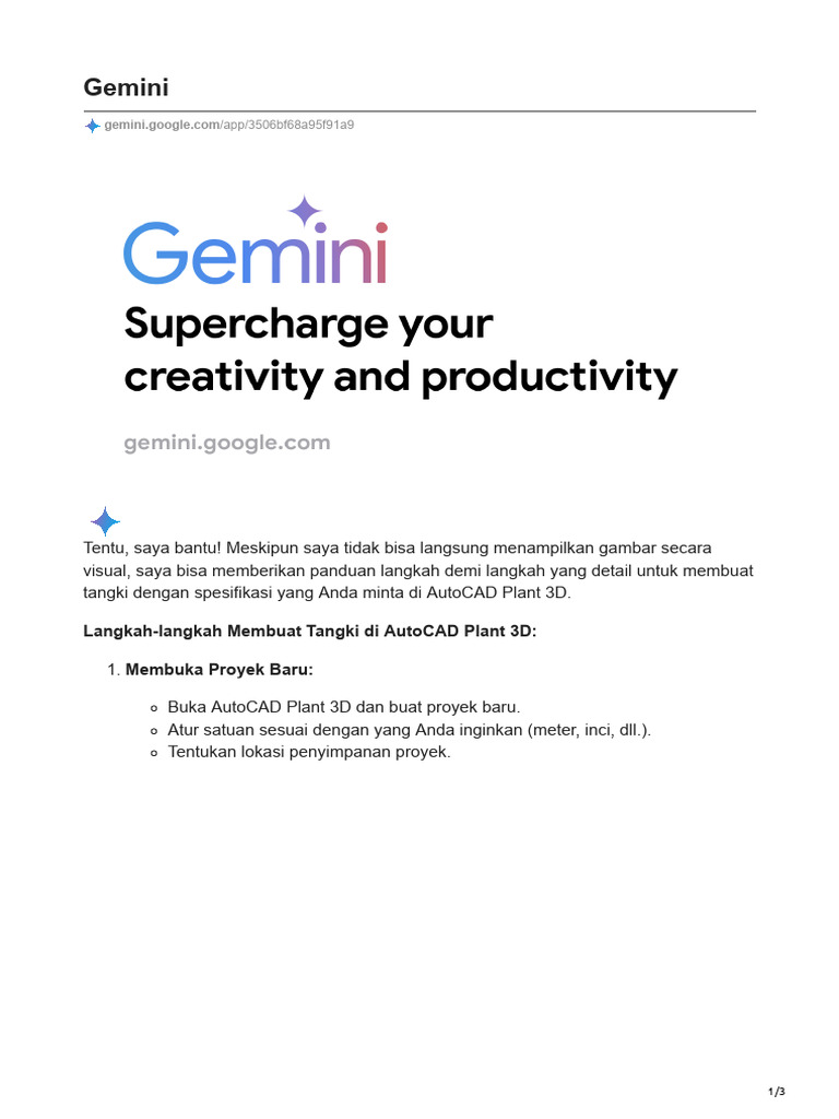 Membuat Tangki di AutoCAD Plant 3D | PDF