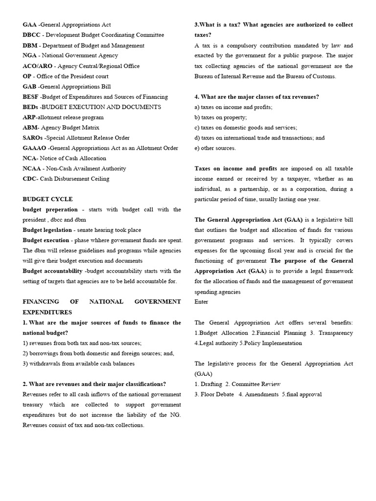 Public Finance Notes | PDF