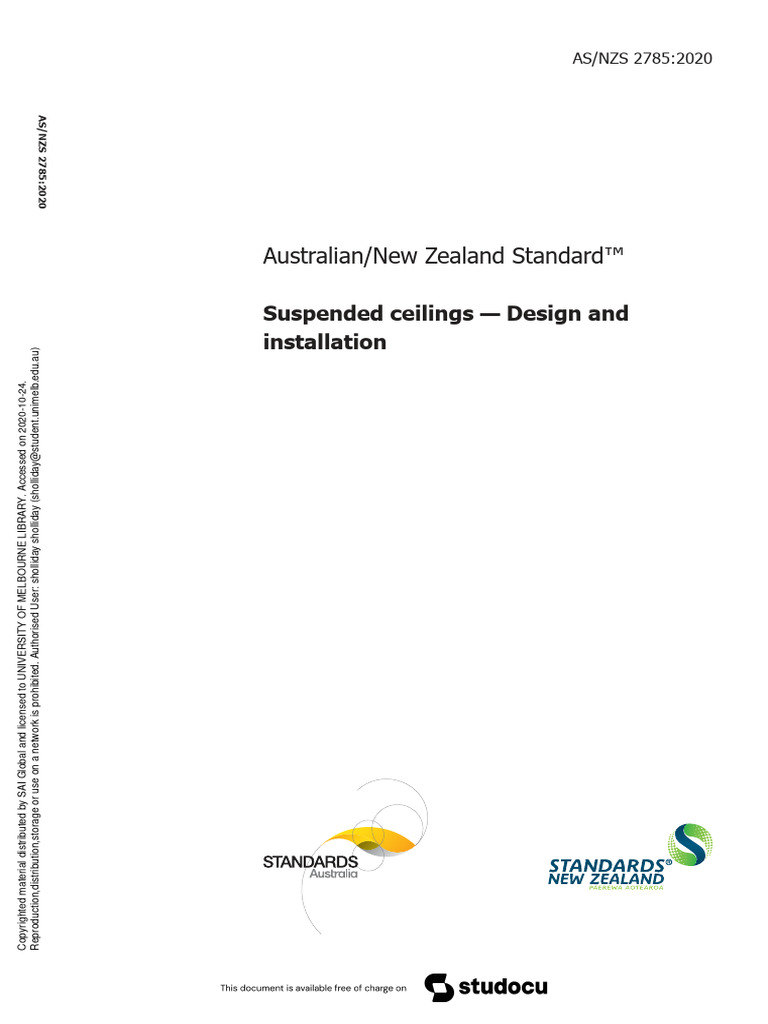 AS_2785-2020 - Suspended Ceilings | PDF