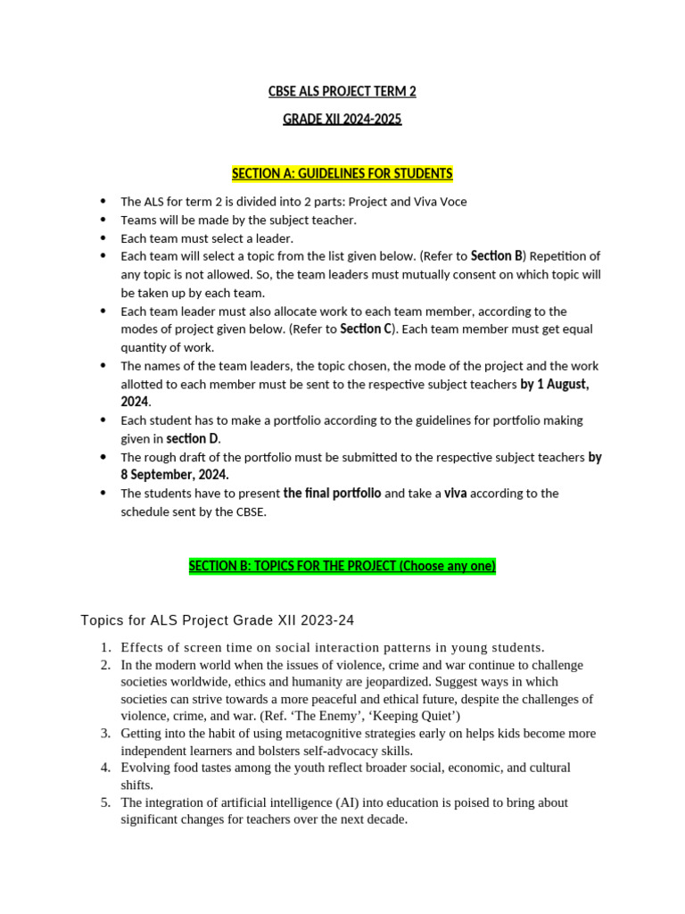 ALS Project Term 2 | PDF