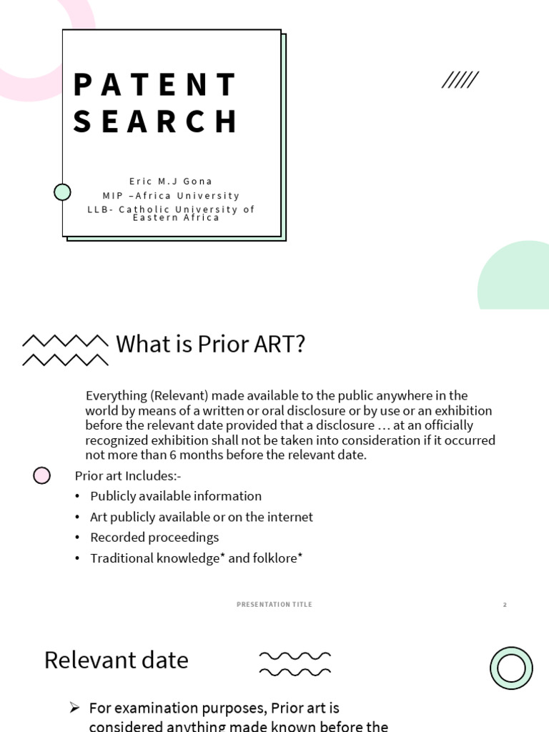 Prior Art Search Slides | PDF