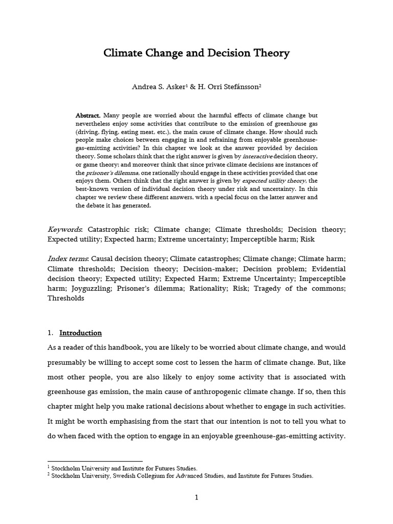 Climate Change Theory | PDF