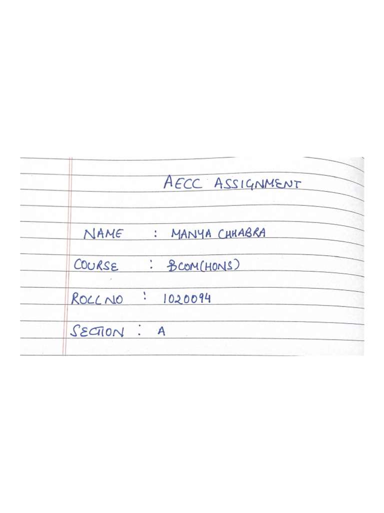 AECC ASSIGNMENT | PDF