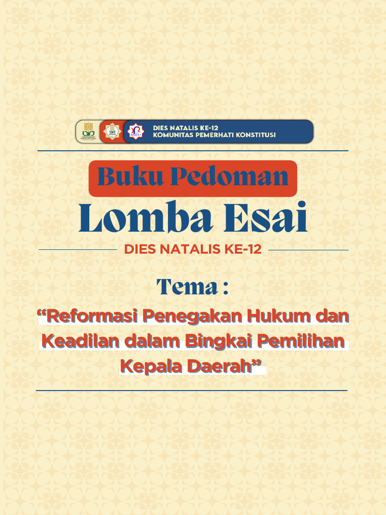 Booklet Lomba Esai Dies Natalis KPK-12 | PDF