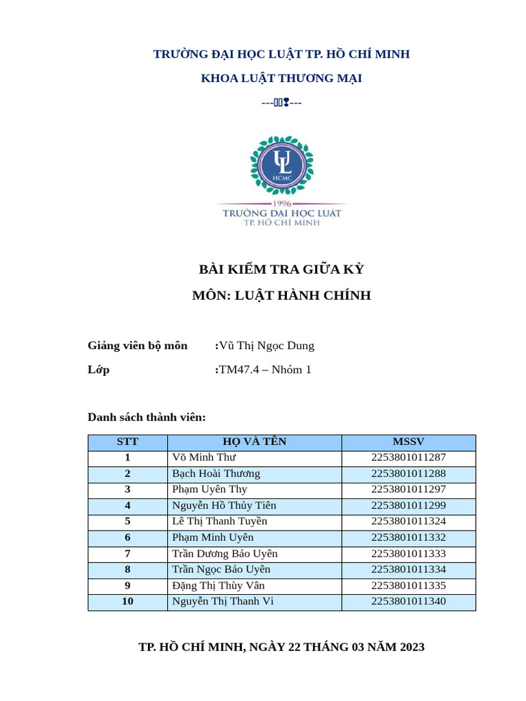 (TM47) ĐỀ KIỂM TRA GIỮA KỲ | PDF | Vietnamese People | Southeast Asia