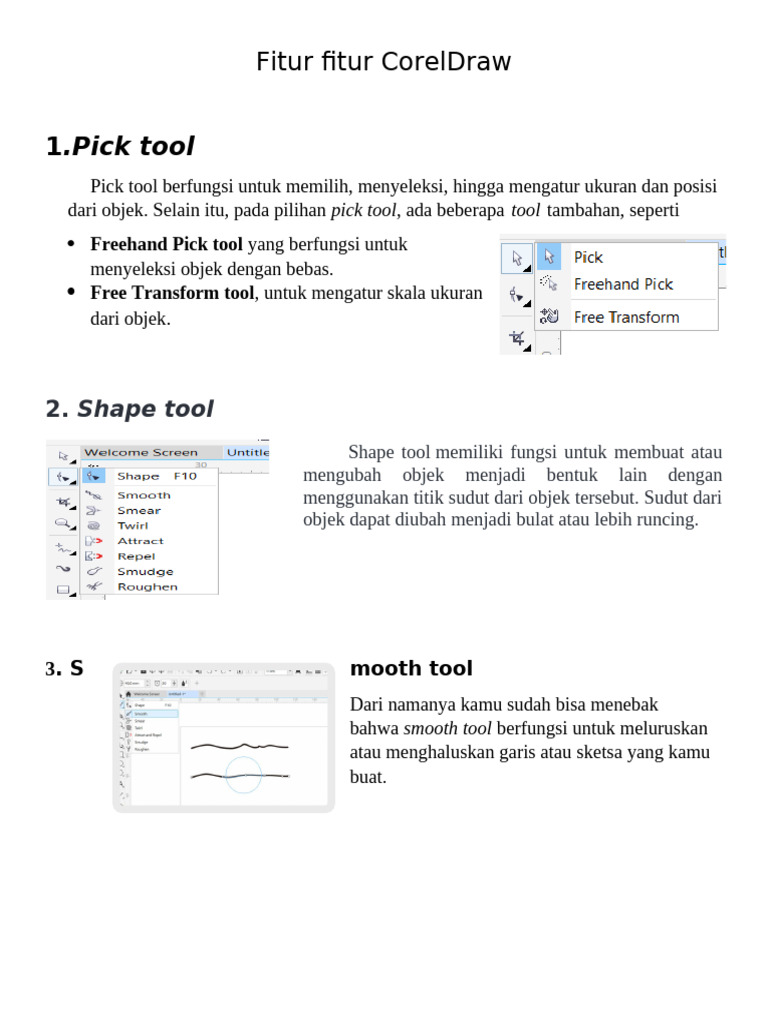 fitur fitur coreldraw | PDF
