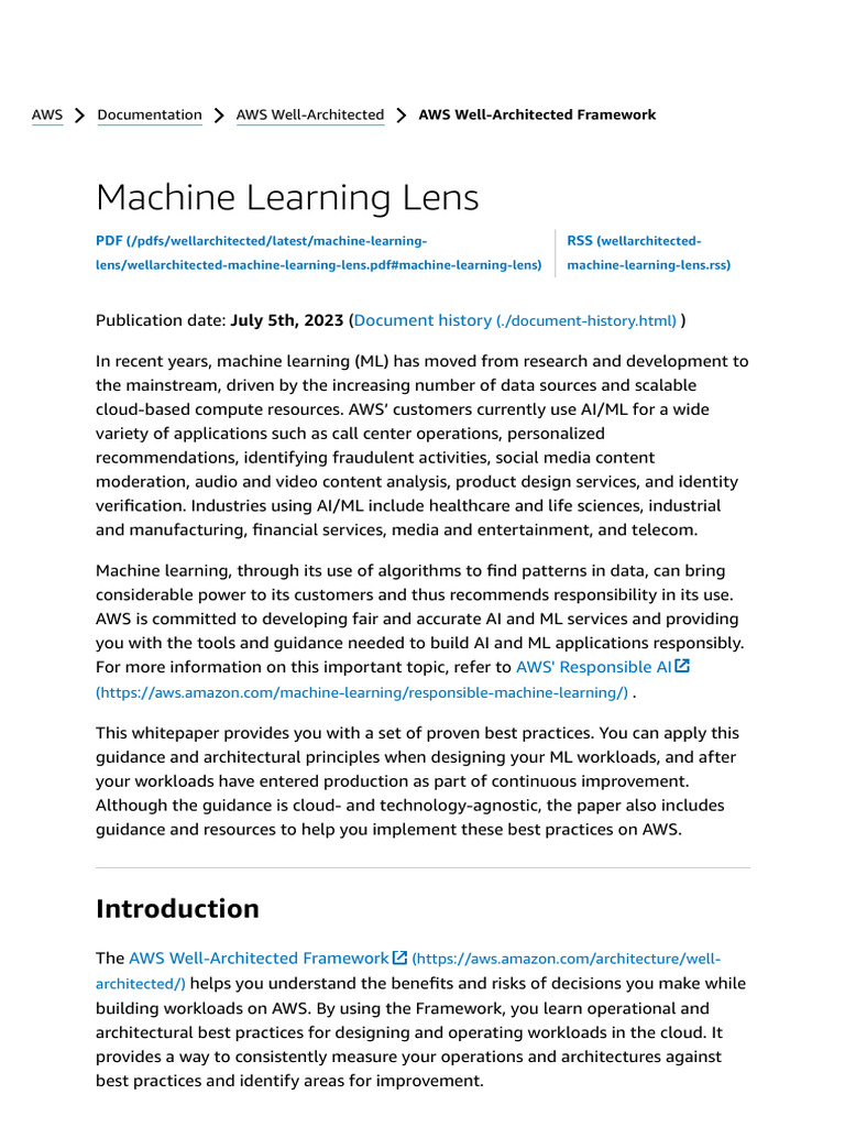 Machine Learning Lens - Machine Learning Lens | PDF