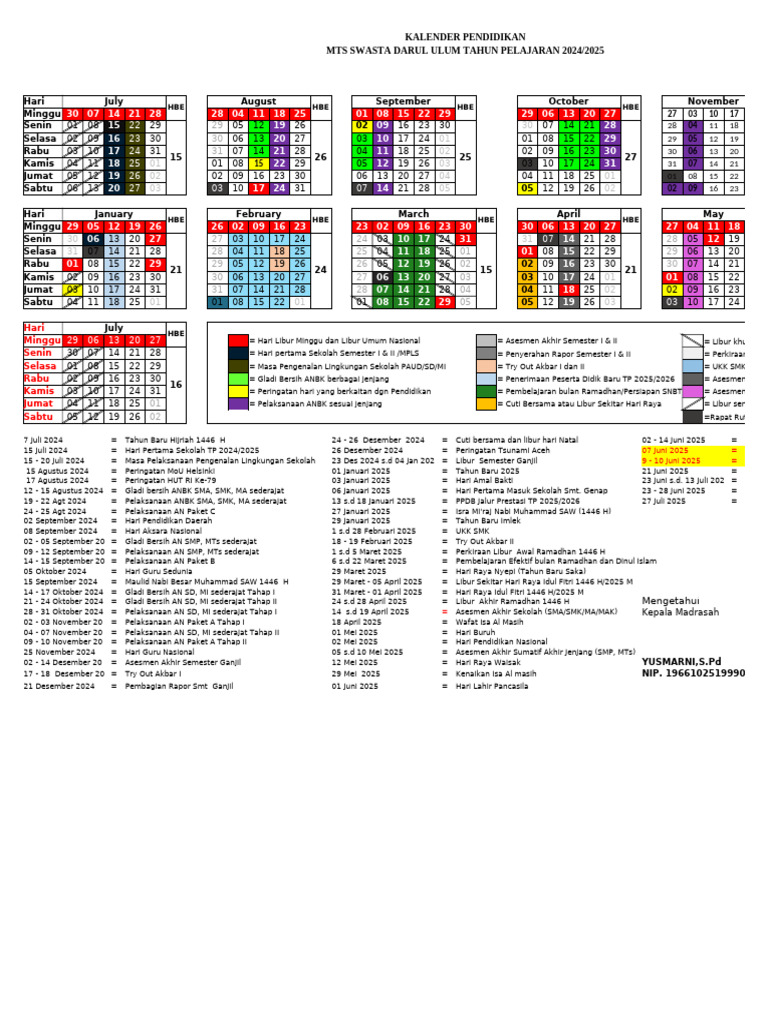 KALENDER PENDIDIKAN 2024_2025 | PDF