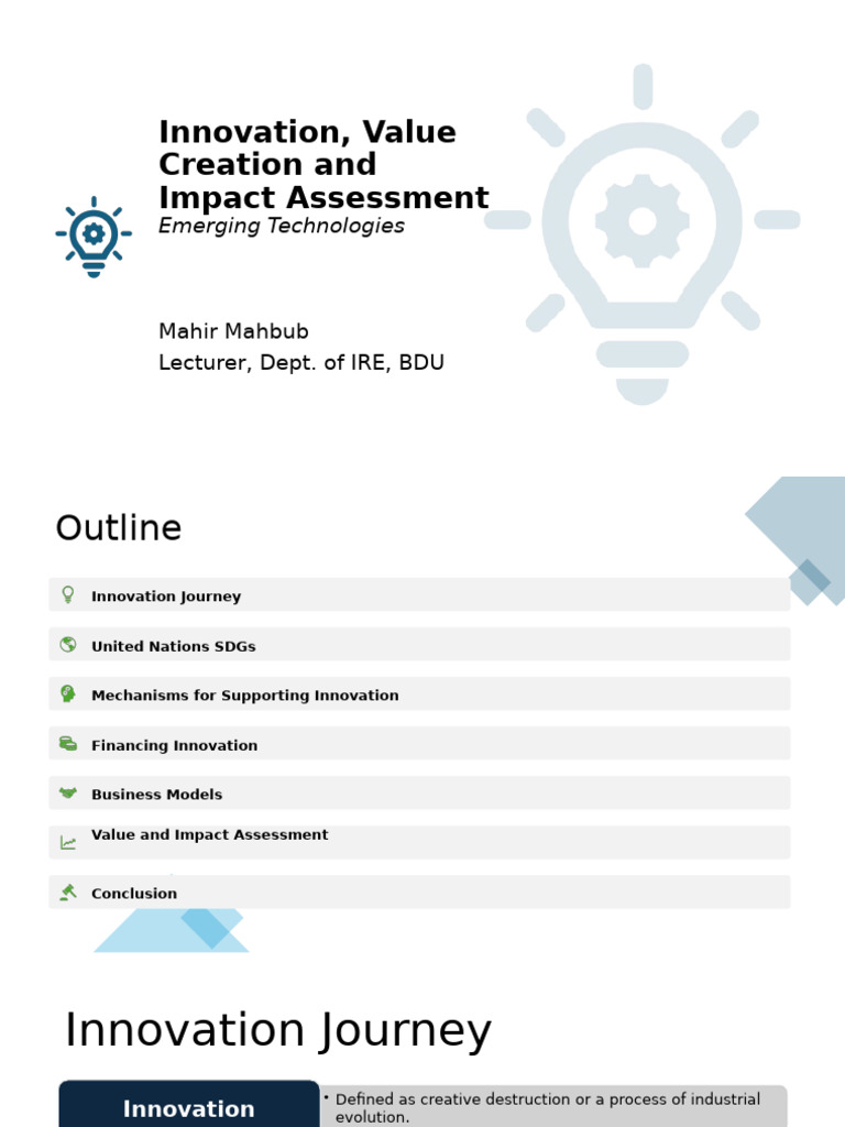 Lec 1 Innovation, Value Creation and Impact Assessment | PDF