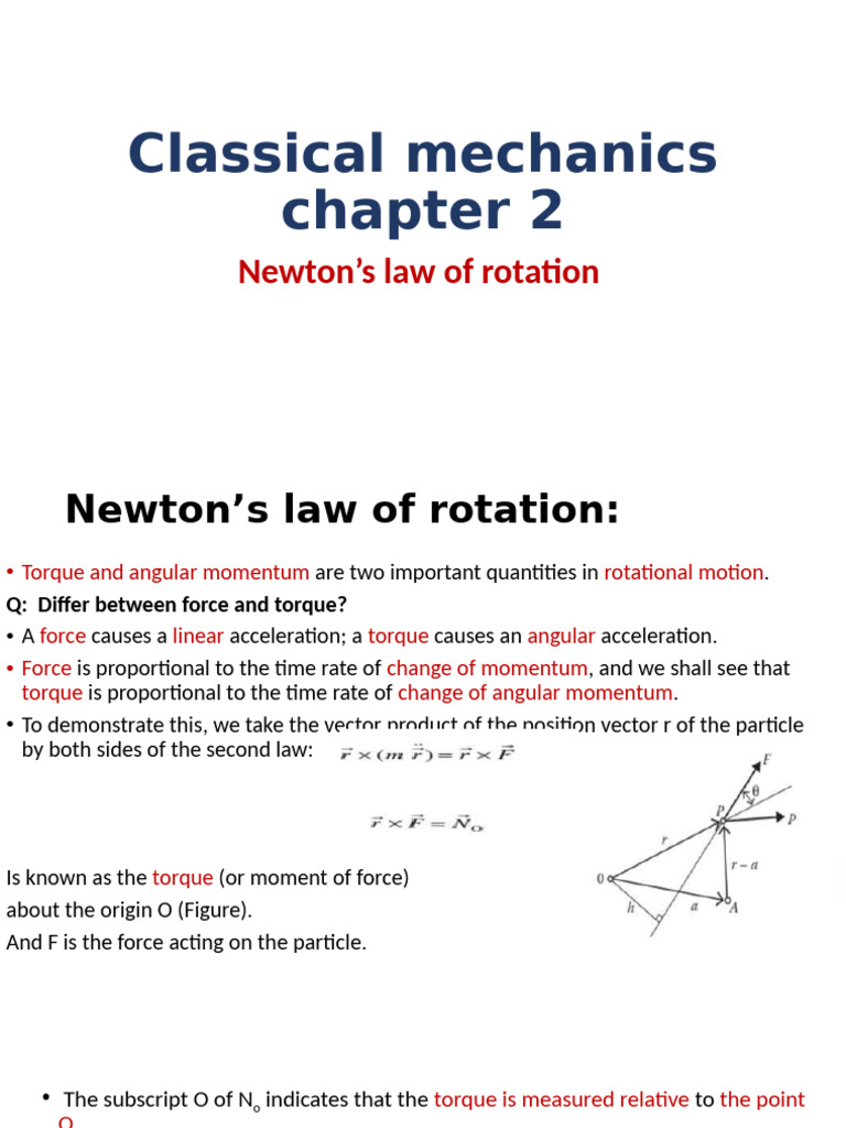 Newton's Law of Rotation | PDF