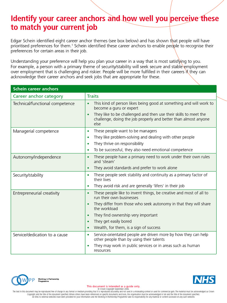 Tool5.2-Career Anchors Development | PDF