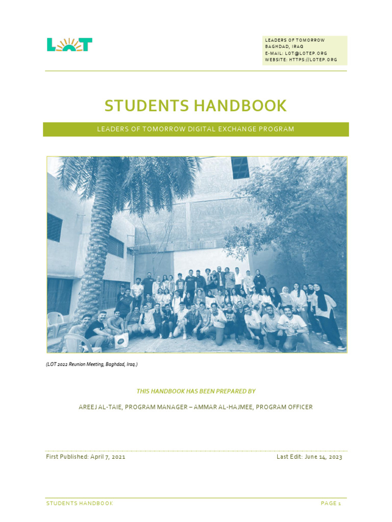 Students Handbook LOT2023 | PDF