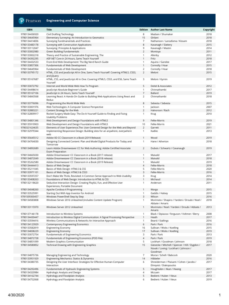 Pearson IA Etext EngineeringandComputerScience | PDF