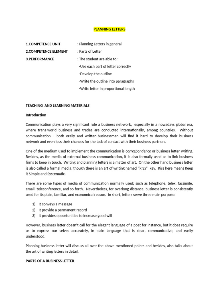 Planning Letters | PDF