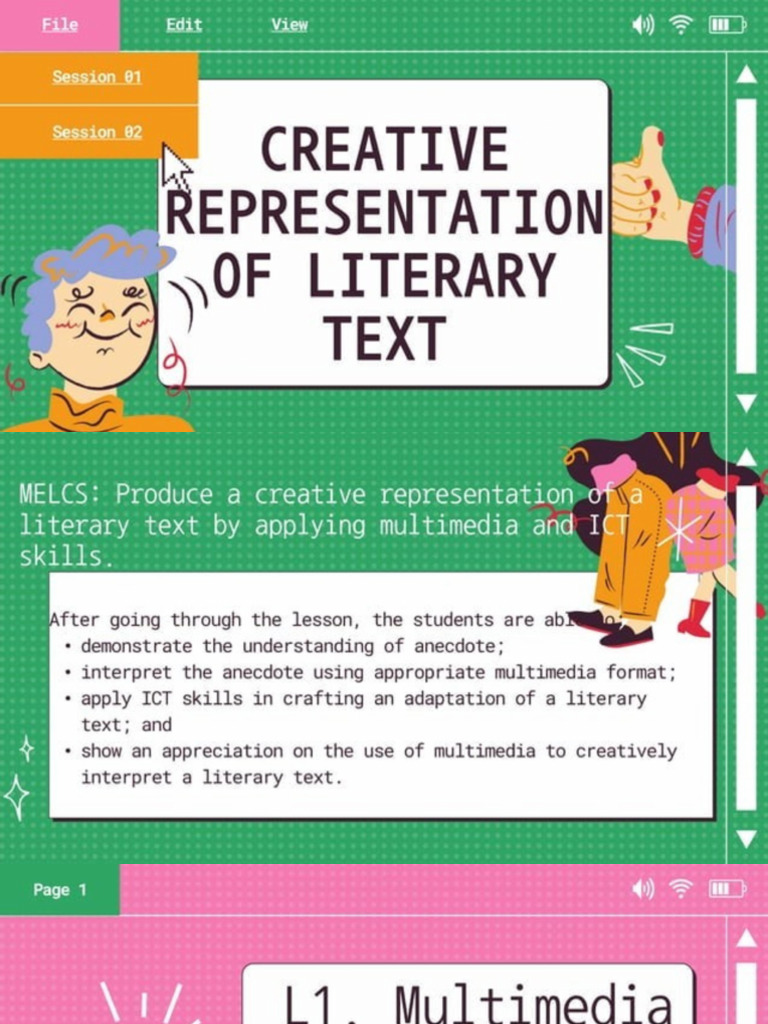 Creative Representation of A Literary Text | PDF