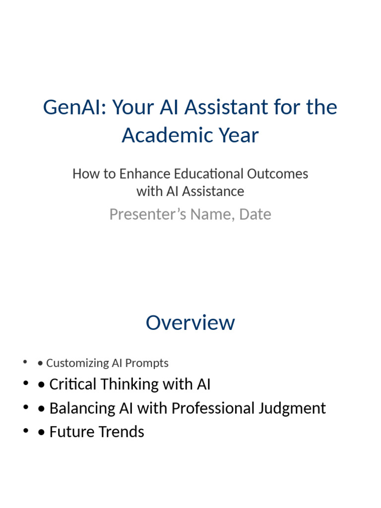 GenAI For Education | PDF