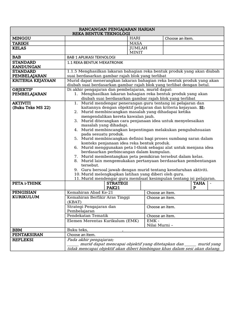 1.1.5 Menghasilkan Lakaran Bahagian Reka Bentuk Produk Yang Akan Diubah ...