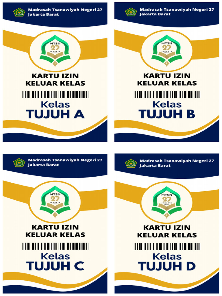 Kartu Izin Keluar Kelas OK | PDF