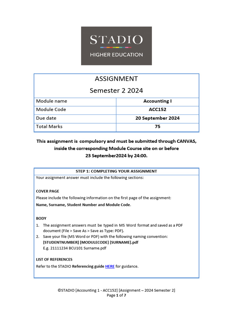Acc152 2024 02 Asmt | PDF