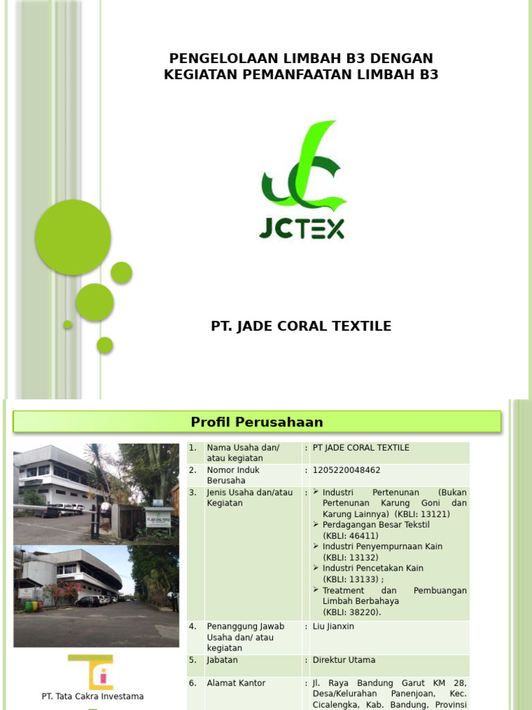 Presentasi Pengolahan Dan Pemanfaatan LB3 | PDF