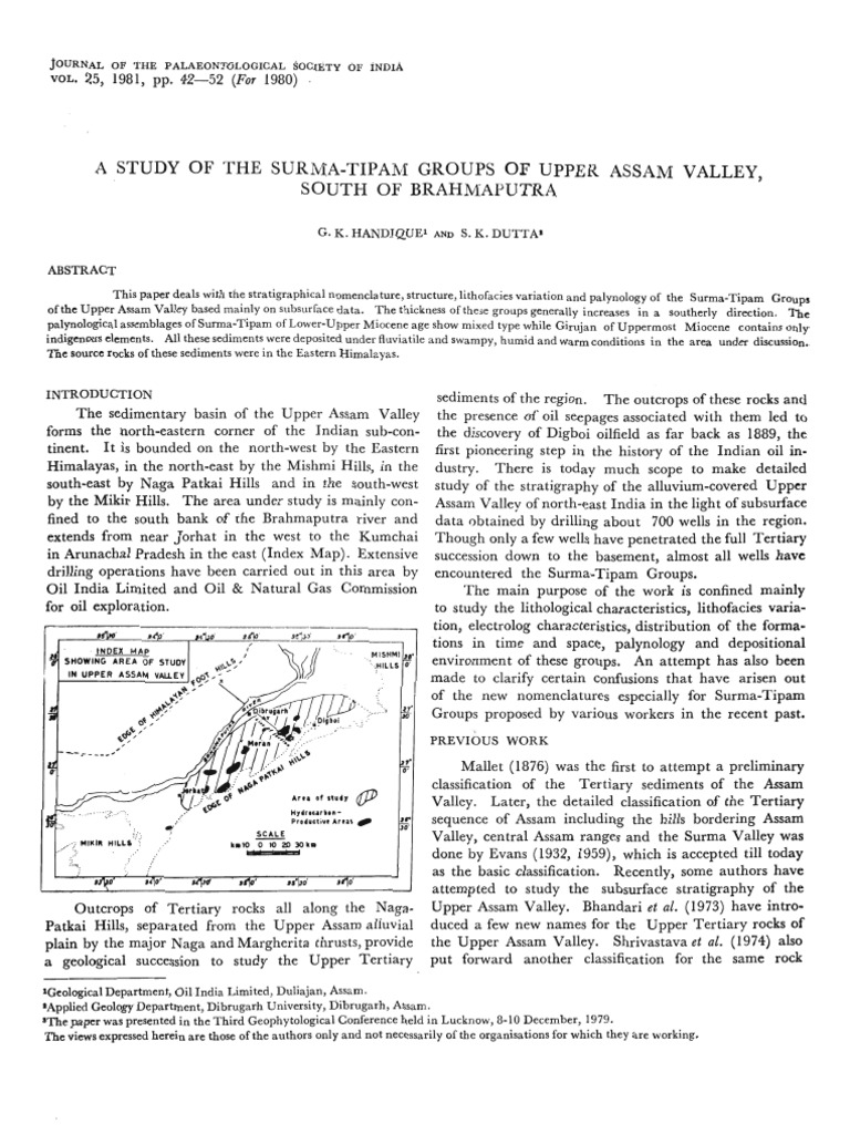 Study of The Surma-Tipam Group | PDF