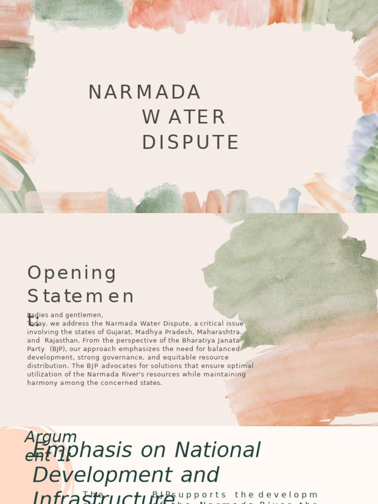 MUN Narmada Water Dispute | PDF